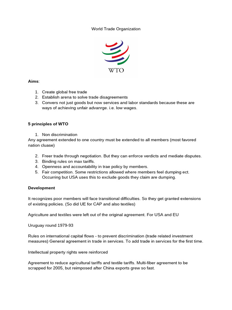 World Trade Organization | PDF | World Trade Organization ...
