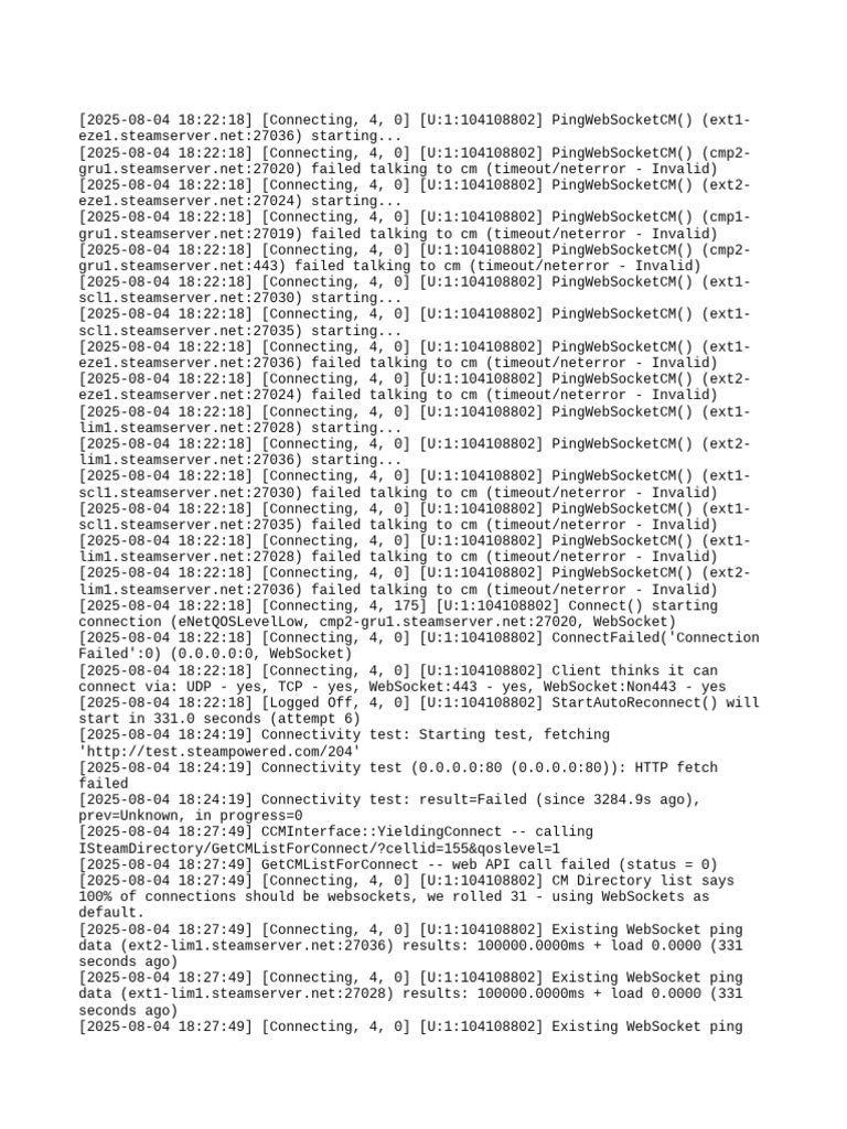 WebSocket Connection Errors Log | PDF | World Wide Web | Internet & Web