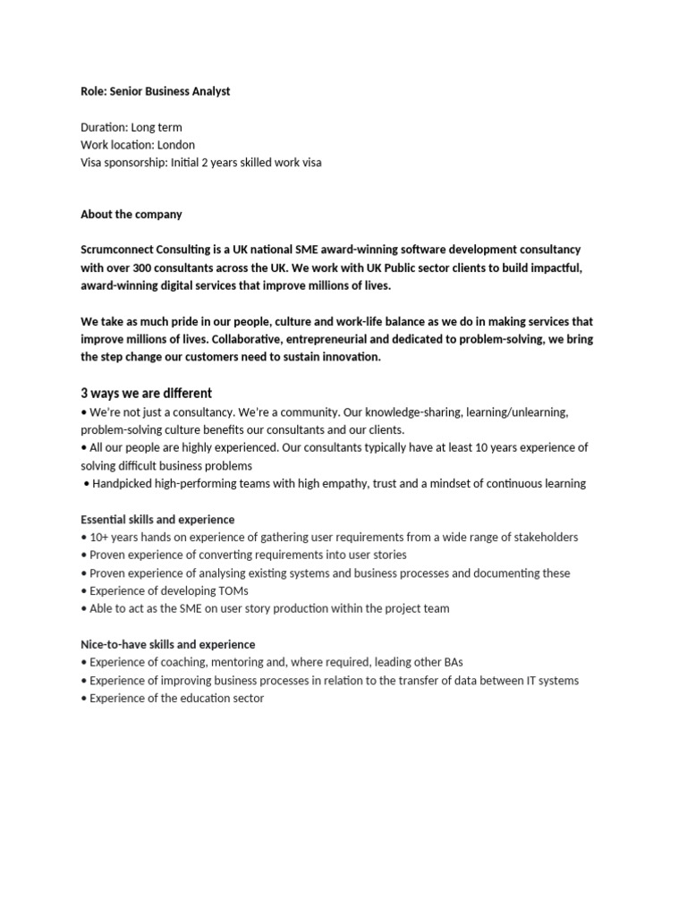 Business Analyst | PDF