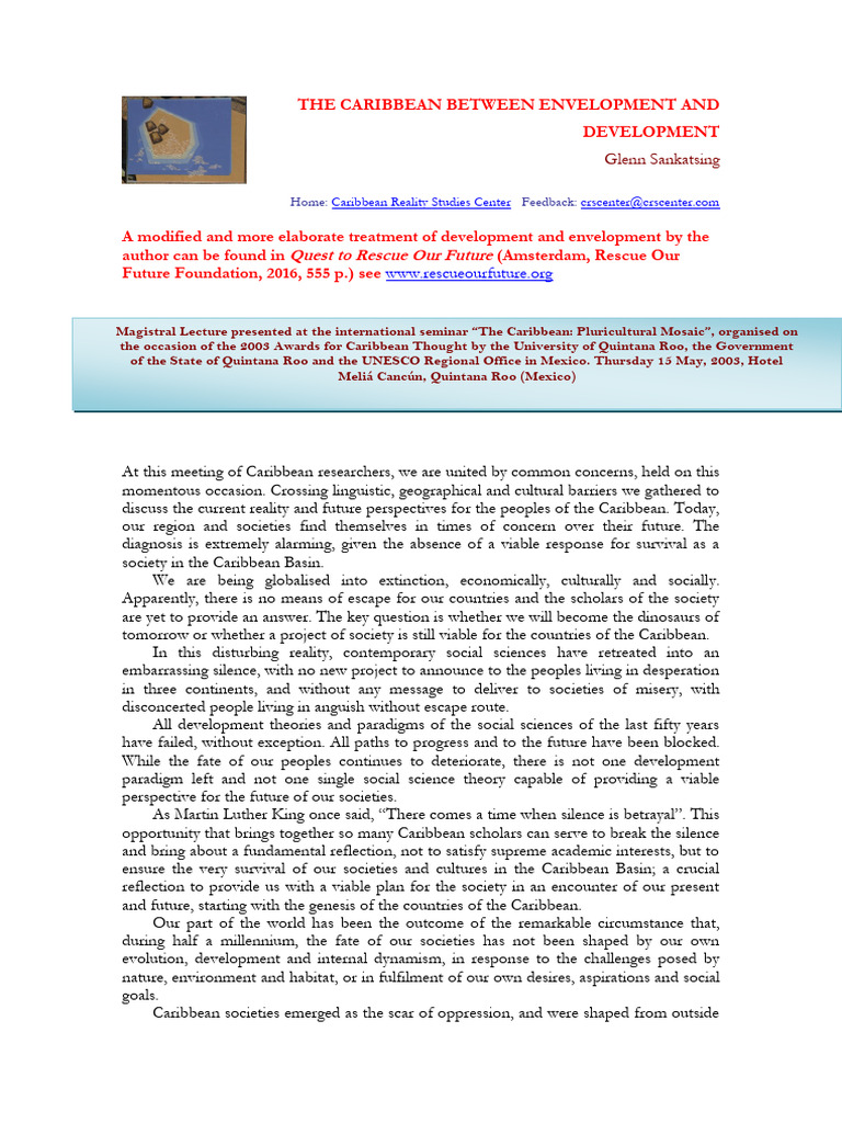 Caribbean Development Challenges Explained | PDF | Social Sciences ...