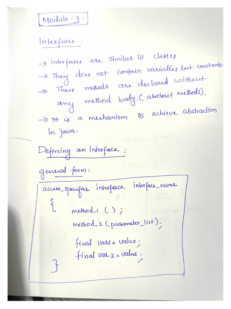 Interfaces module3 | PDF
