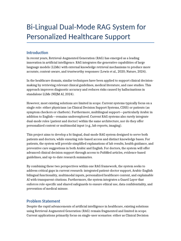 Healthcare RAG Project Report Final | PDF | Computing | Information Science