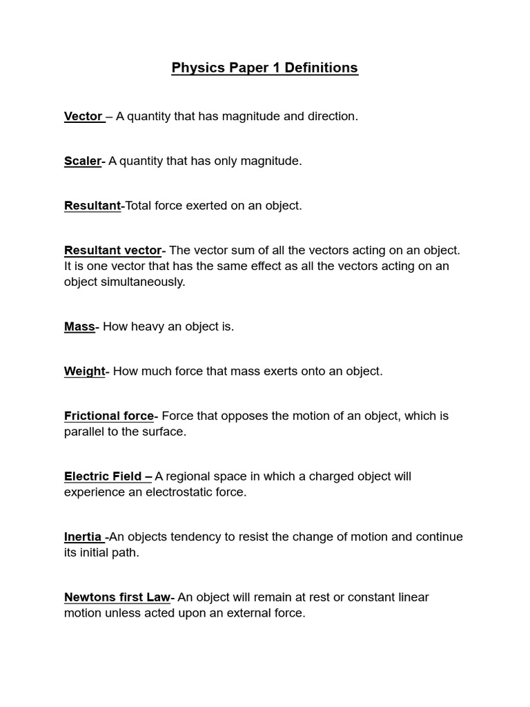 p1 Definition | PDF