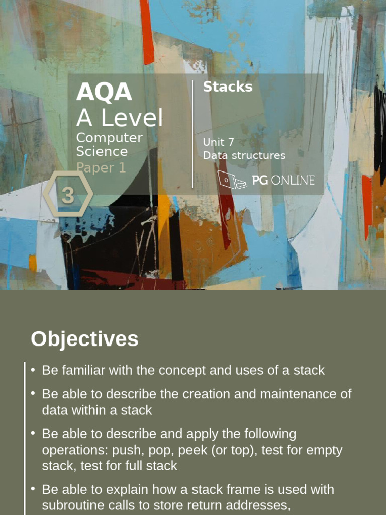 Data Structures T3 Stacks | PDF | Computing | Computer Science