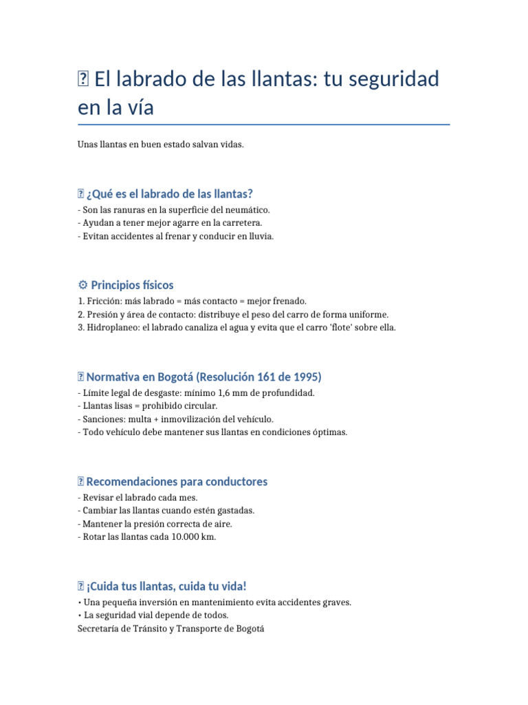 Folleto Labrado Llantas | PDF