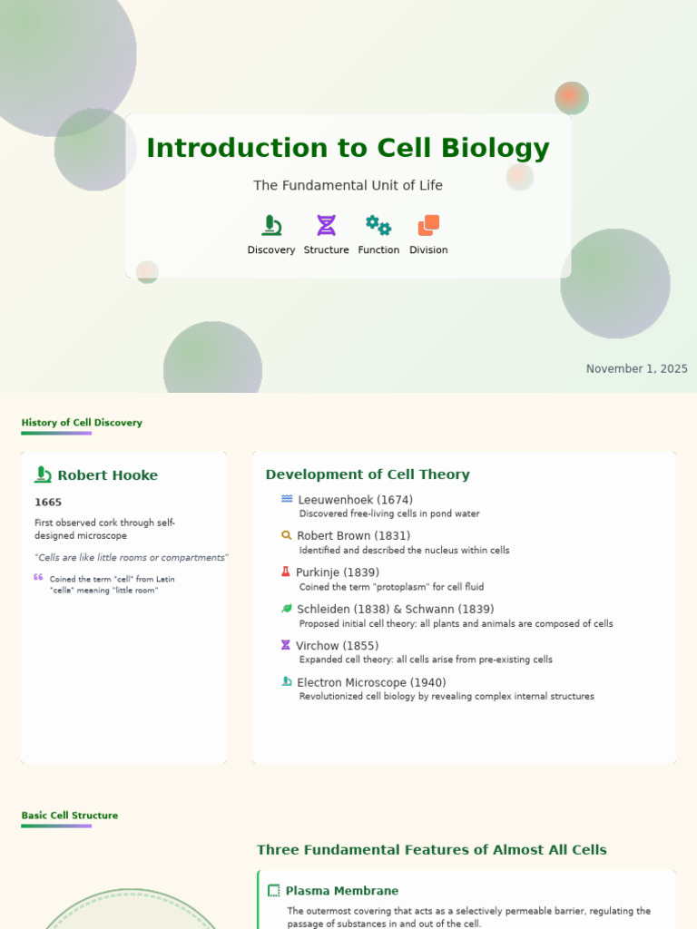 Introduction To Cell Biology | PDF | Cell (Biology) | Endoplasmic Reticulum