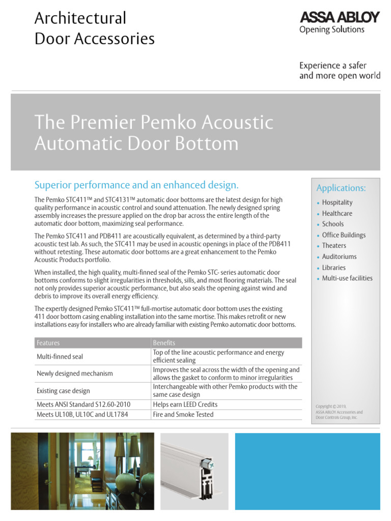 Pemko STC411 Acoustic Door Bottom Guide | PDF | Door