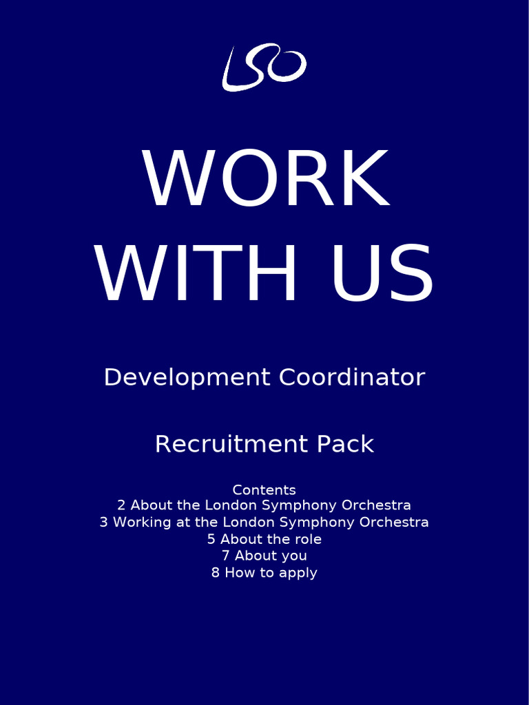 Recruitment Pack Development Coordinator | PDF | Orchestras | Fundraising