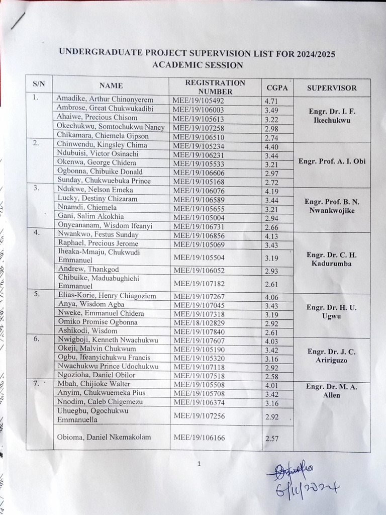 Project Students Allocation | PDF