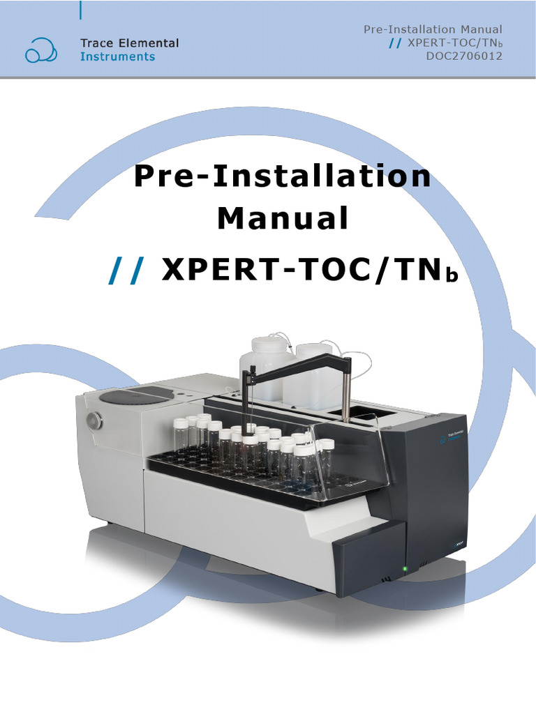 Xpert-Toctnb Doc2706012 - Pre-Installation Manual Xpert-Toc TNB | PDF | Total Organic Carbon ...