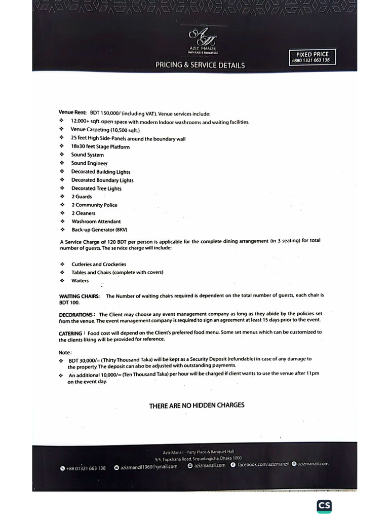 Aziz Manzil Menu | PDF