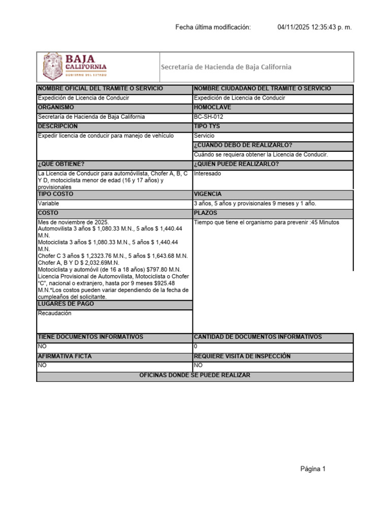 Ficha_Expedición de Licencia de Conducir | PDF | Licencia de conducir ...