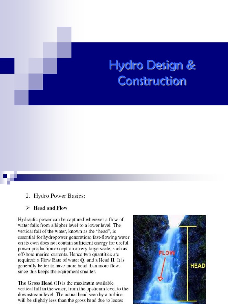 Hydro Design & Construction | PDF | Hydroelectricity | Turbine