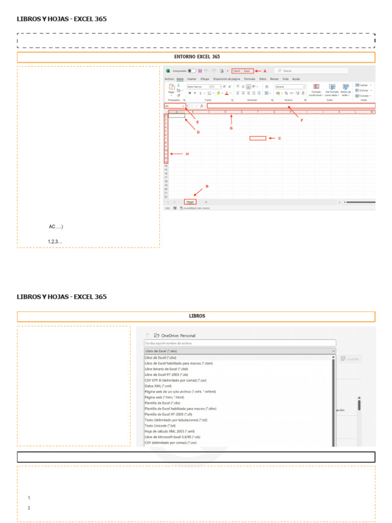 Esquema Libros Hojas Excel 365 | PDF | Microsoft Excel | Archivo de computadora