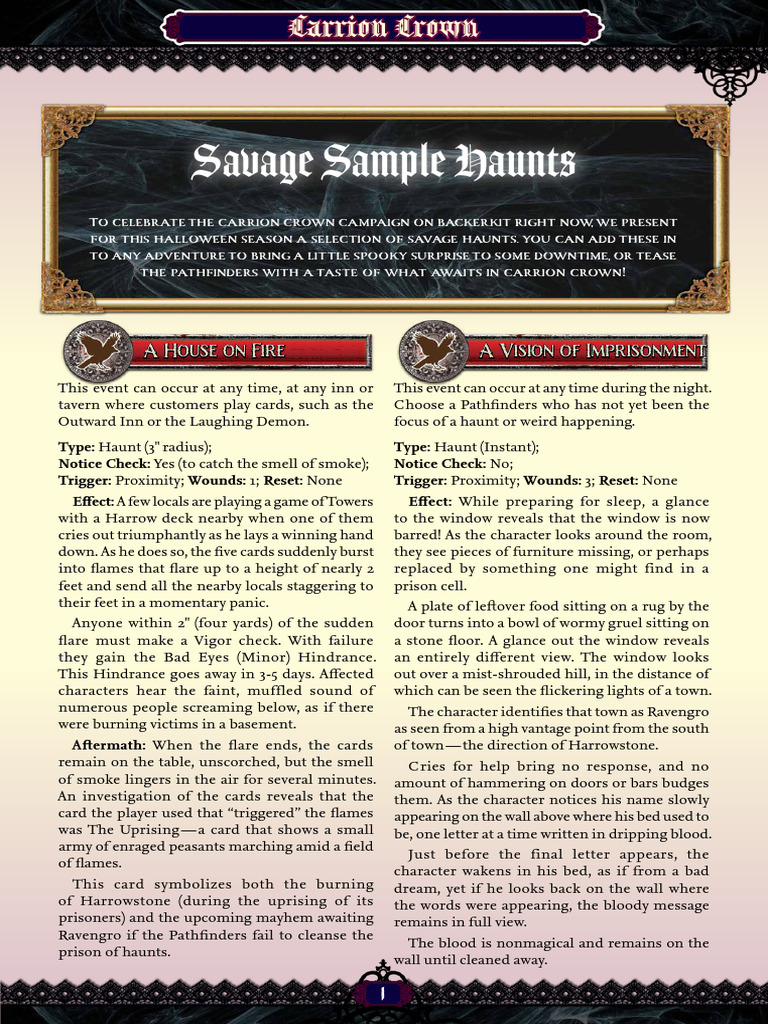 Pathfinder®_for_Savage_Worlds_Carrion_Crown_Haunts_Preview (1) | PDF ...
