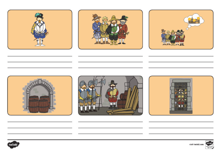 T L 54117 Guy Fawkes and The Gunpowder Plot Storyboard Template Ver 1 | PDF