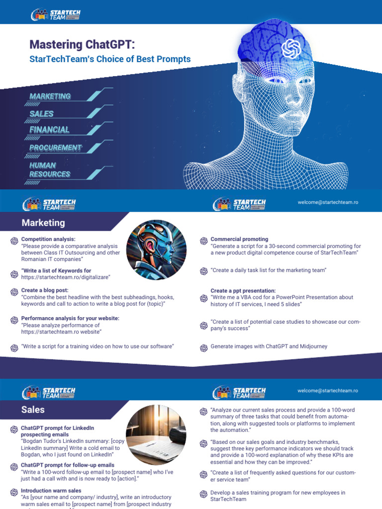 Mastering ChatGPT StarTechTeams Choice of Best Prompts | PDF ...