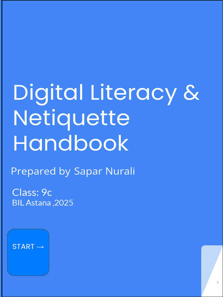 Digital Literacy and Netiquette Guide | PDF | Sedentary Lifestyle ...