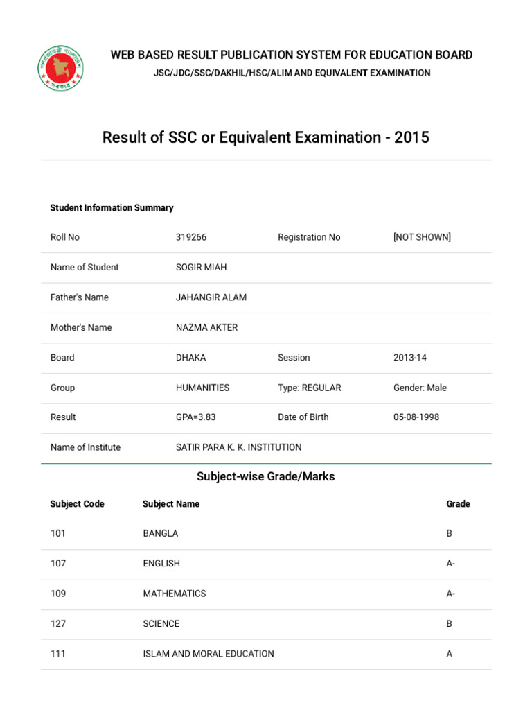 Web Based Result Publication System For Education Board | PDF