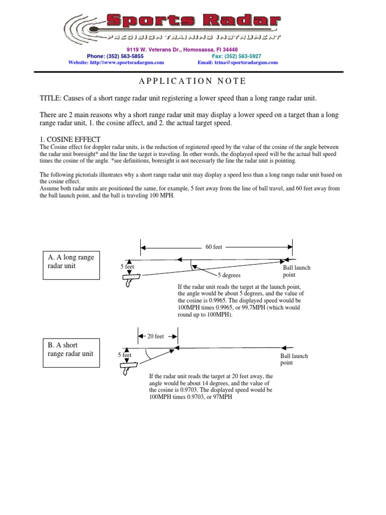 Cosine Effect Details | PDF | Radar | Telecommunications Engineering