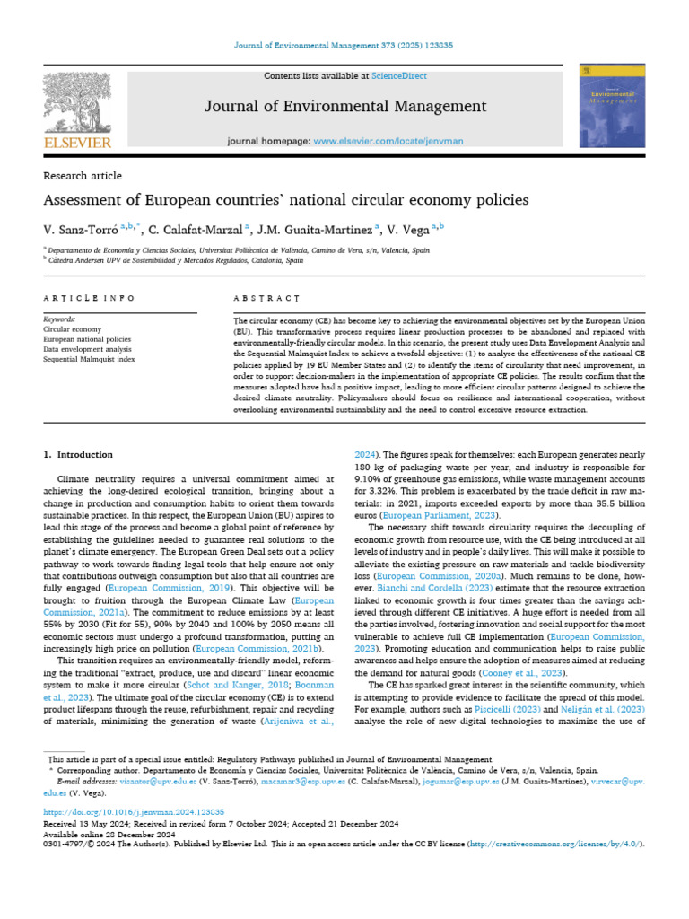 European Circular Economy Policy Assessment | PDF | Economies