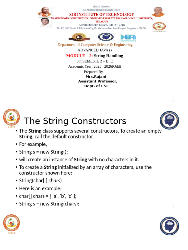 Advanced Java: String Handling Concepts | PDF | String (Computer ...