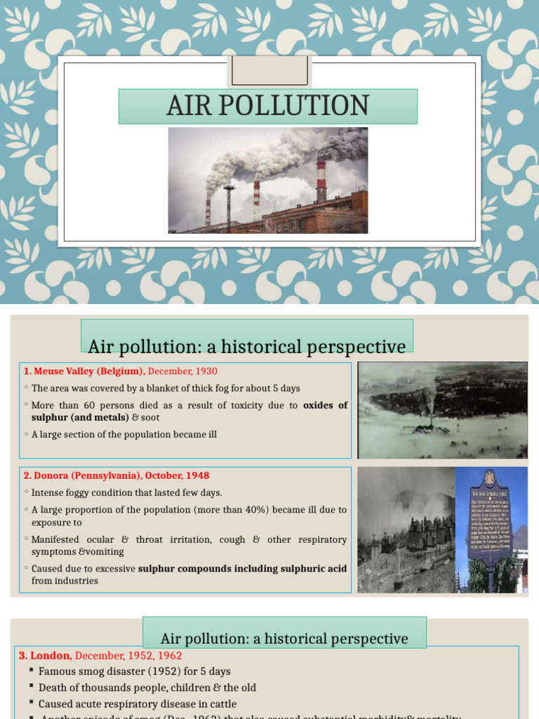 Historical Air Pollution Disasters and Effects | PDF | Air Pollution ...