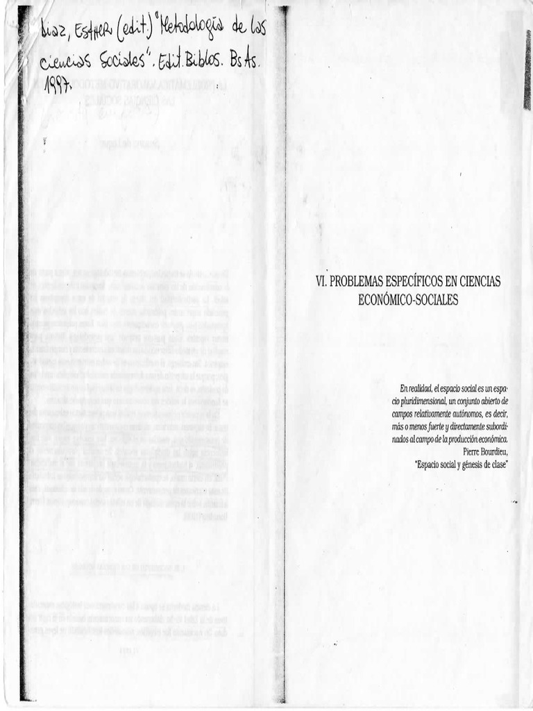 De Luque Susana La Problemc3a1tica Valorativo Metodolc3b3gica en Ciencias Sociales | PDF