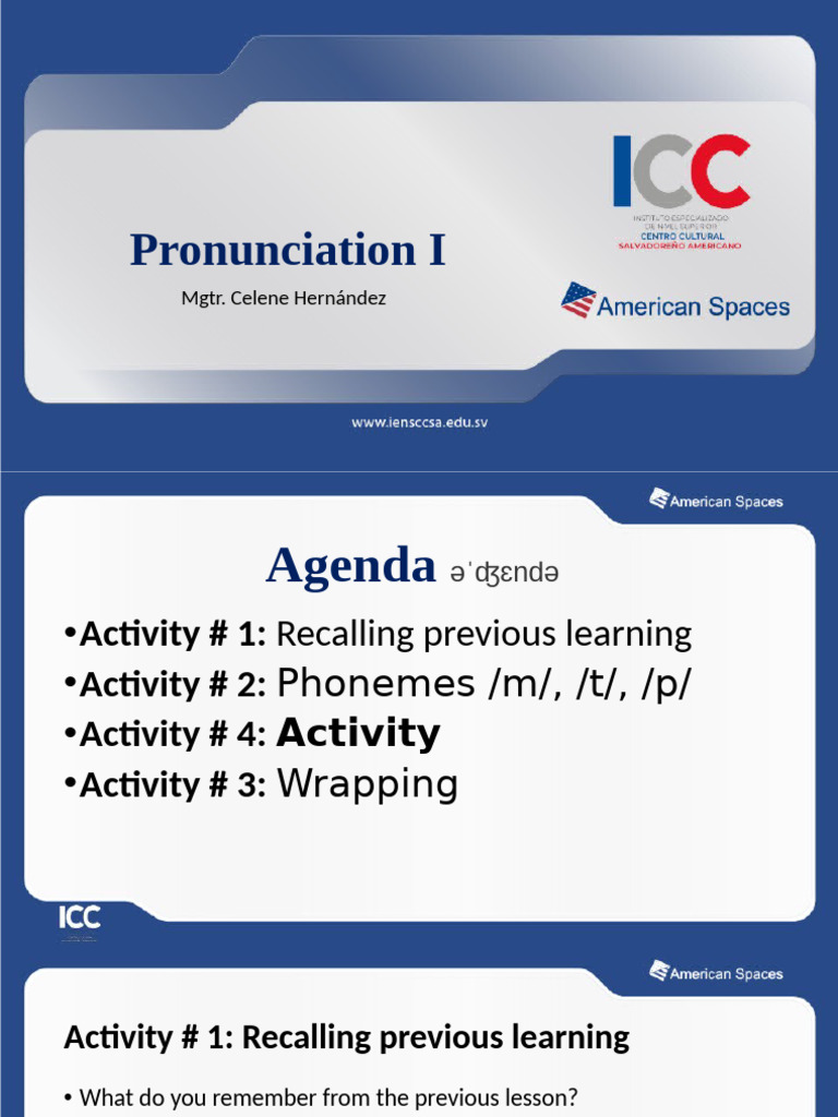 Pronunciation I Week 4 | PDF