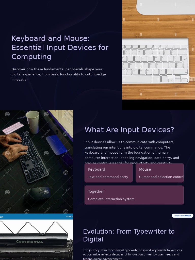 Keyboard and Mouse Essential Input Devices For Computing | PDF | Computer Keyboard | Input/Output