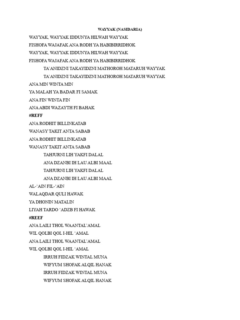 Wayyak: A Poetic Exploration | PDF