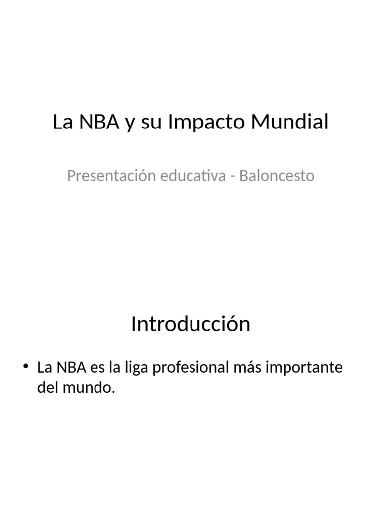 Nba Impacto Mundial | PDF