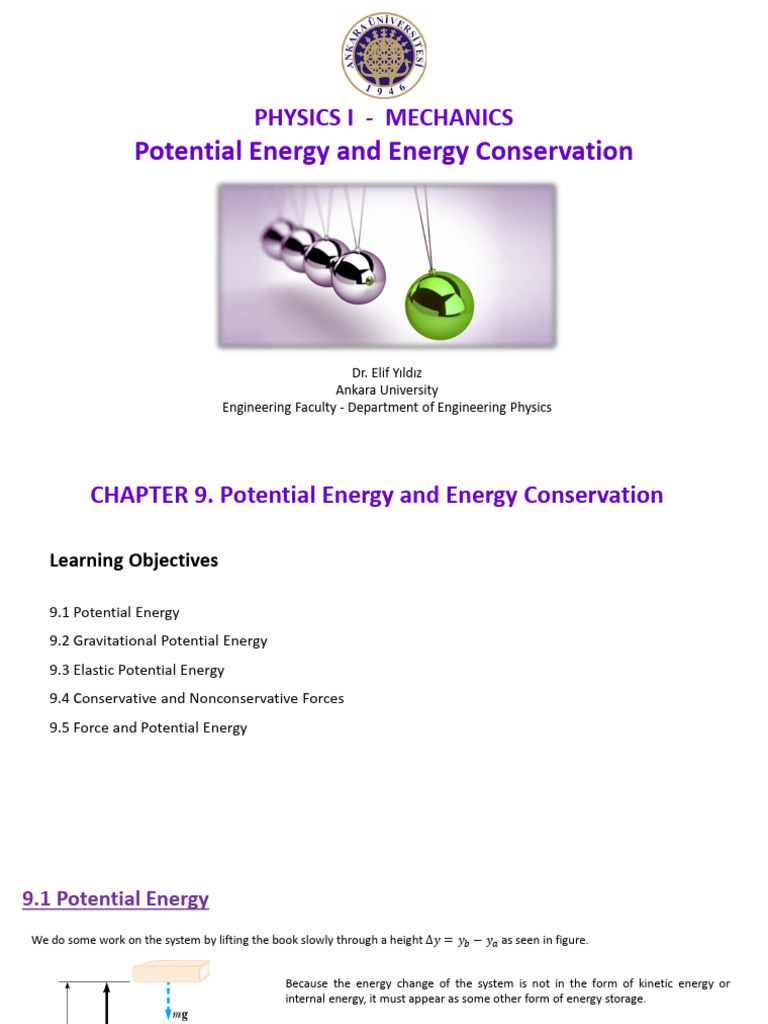 Potential Energy and Energy Conservation | PDF | Force | Potential Energy