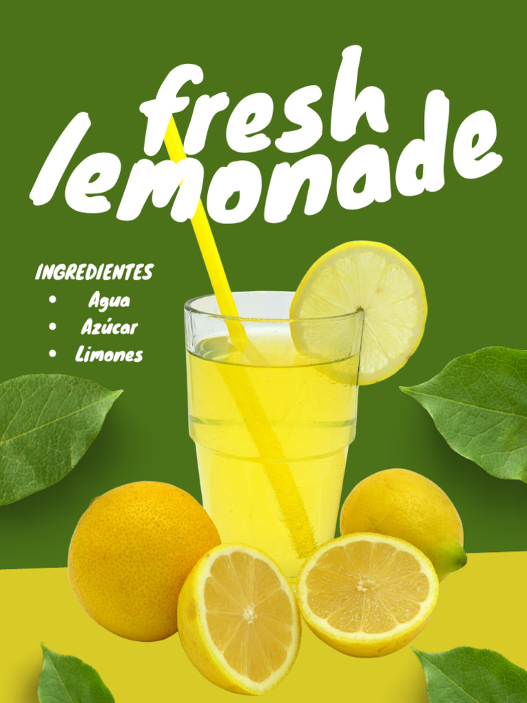 Green and Yellow Lemonade Drink Promotion Instagram Post | PDF