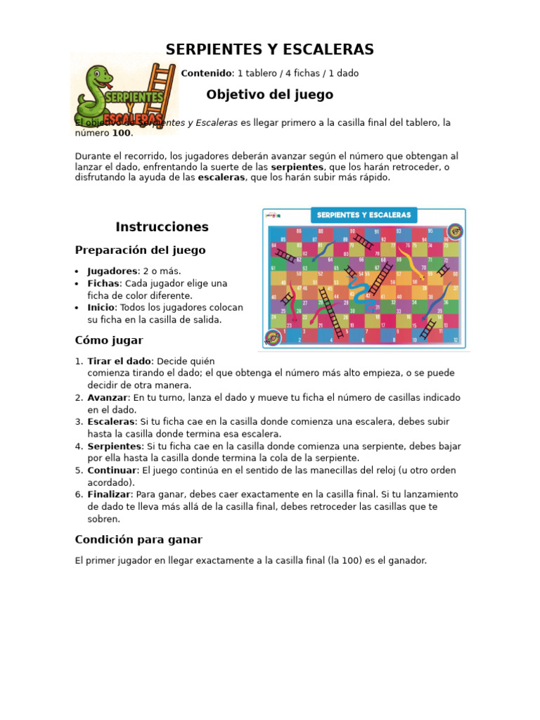 Serpientes y Escaleras | PDF