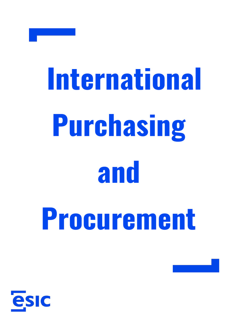 International Purchasing & Procurement Guide | PDF | Supply Chain ...