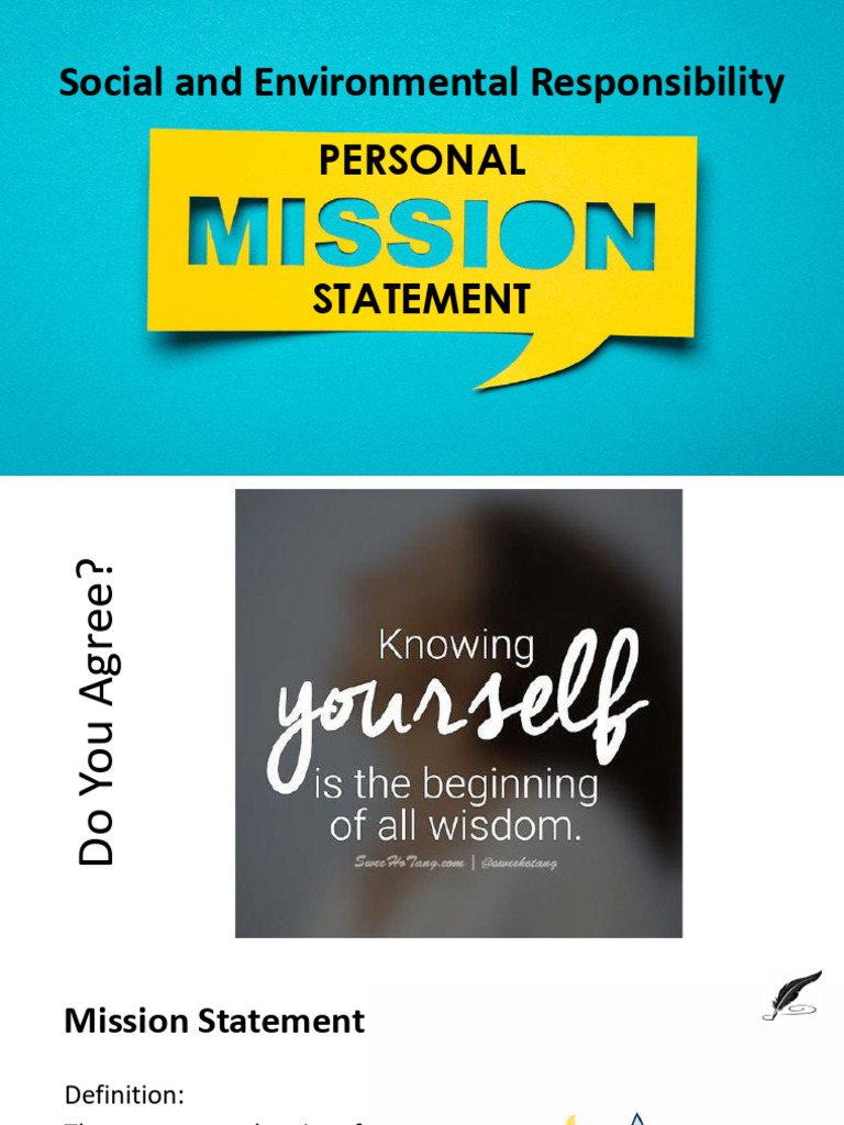 Personal Mission Statment | PDF | Value (Ethics) | Spirituality