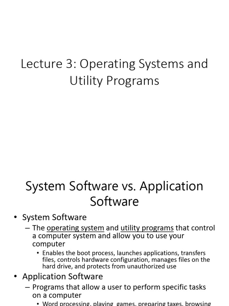Lecture 3 | PDF | Operating System | Central Processing Unit