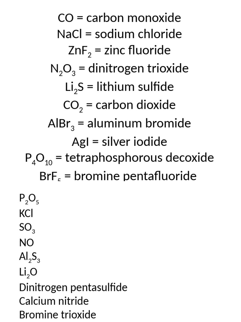 Nomenclature Examples | PDF