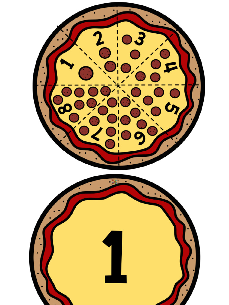 Pizzas Numericas Conteo Del 1 Al 20 | PDF