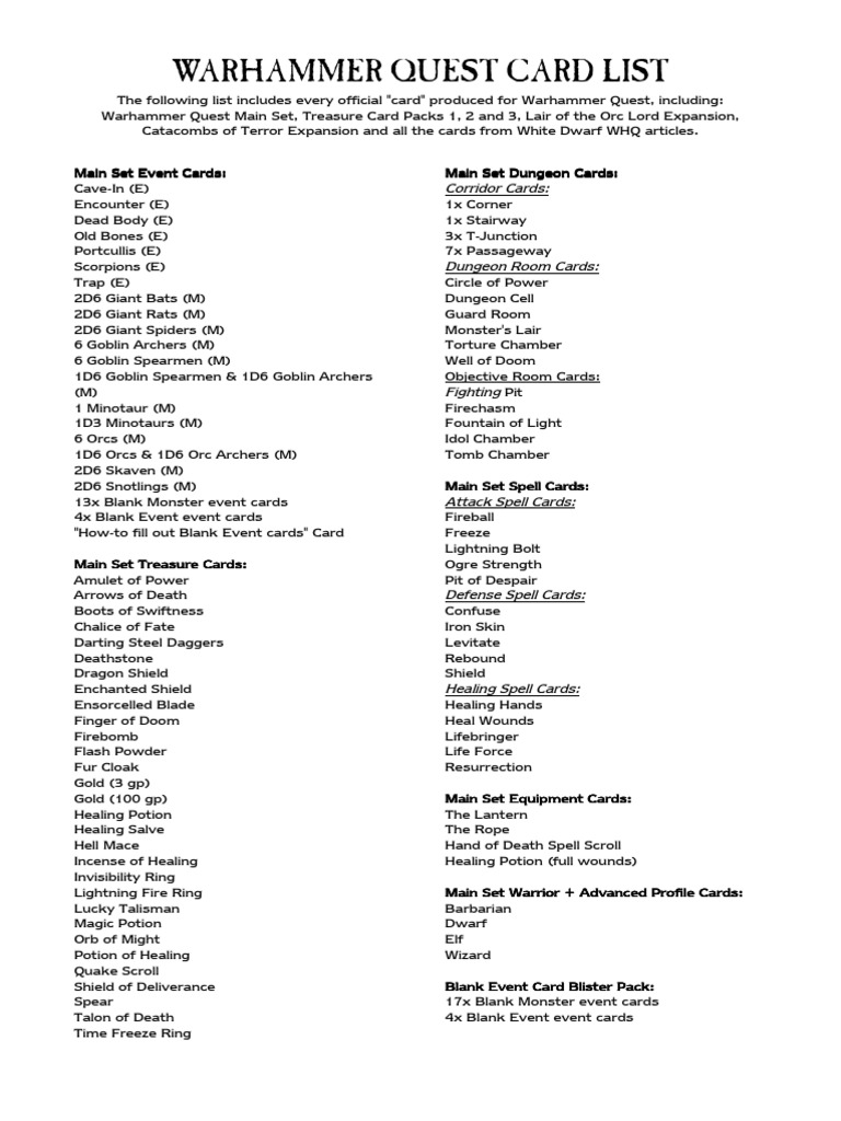 Official Card List LM | PDF | Amulet