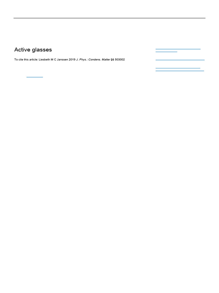 2019 Janssen 2019 J. Phys. Condens. Matter 31 503002 | PDF | Amorphous ...