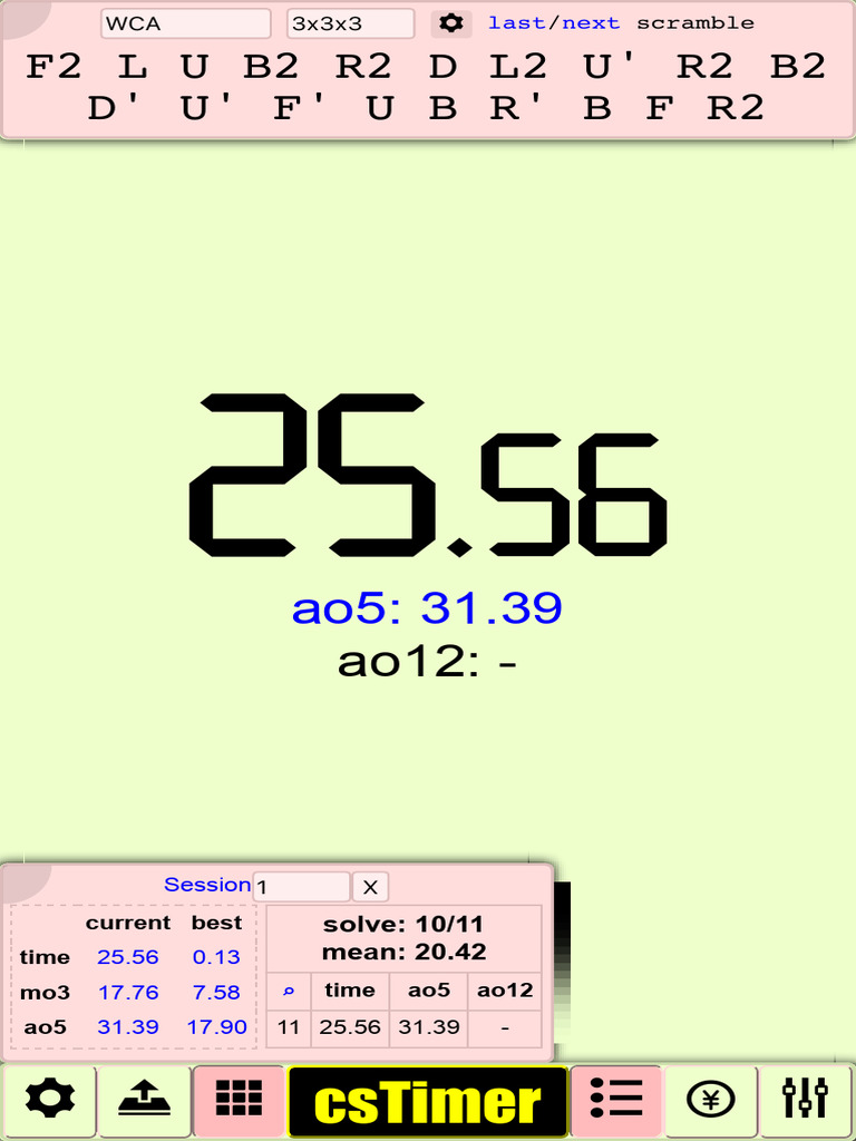 CsTimer - Professional Rubik's Cube SpeedsolvingTraining Timer 2 | PDF