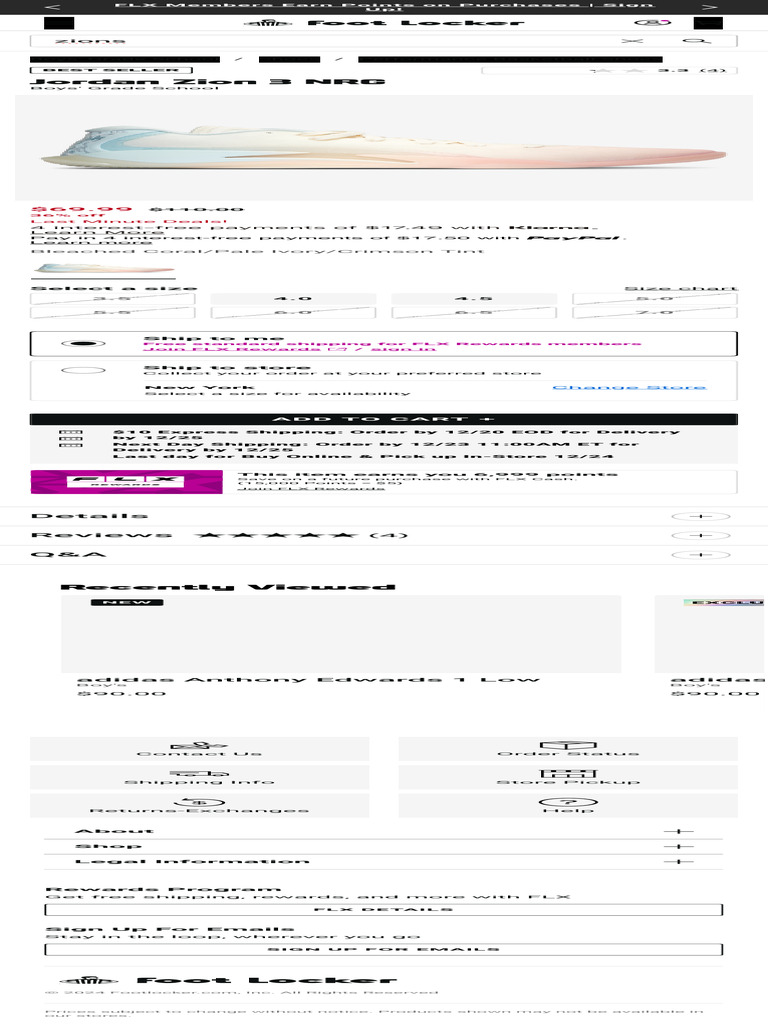 Jordan Zion 3 NRG Foot Locker | PDF