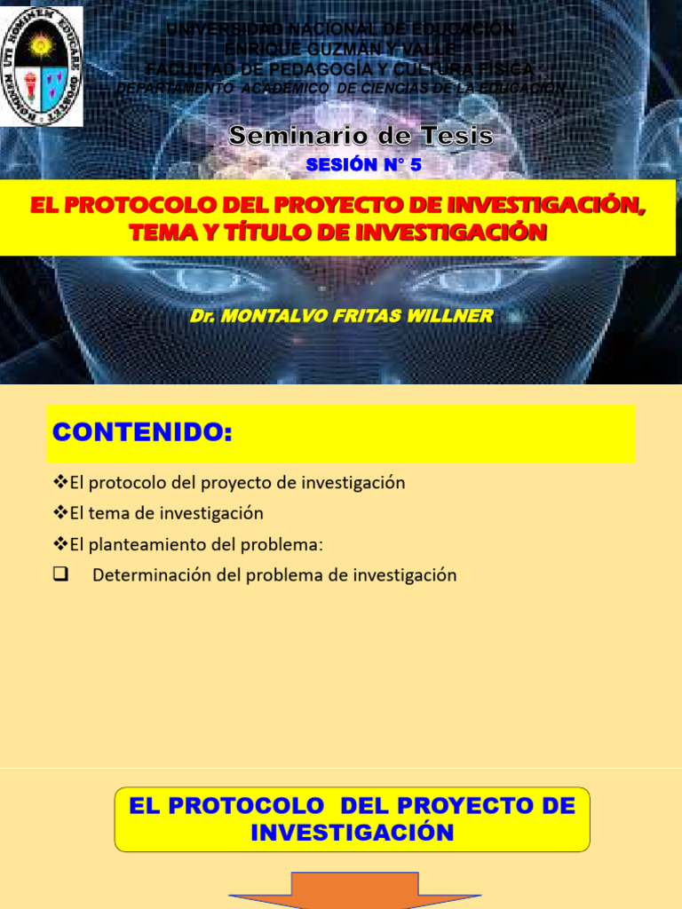 Sesion 5 El Protocolo Del Proyecto de Investigación, Elección de Tema y ...