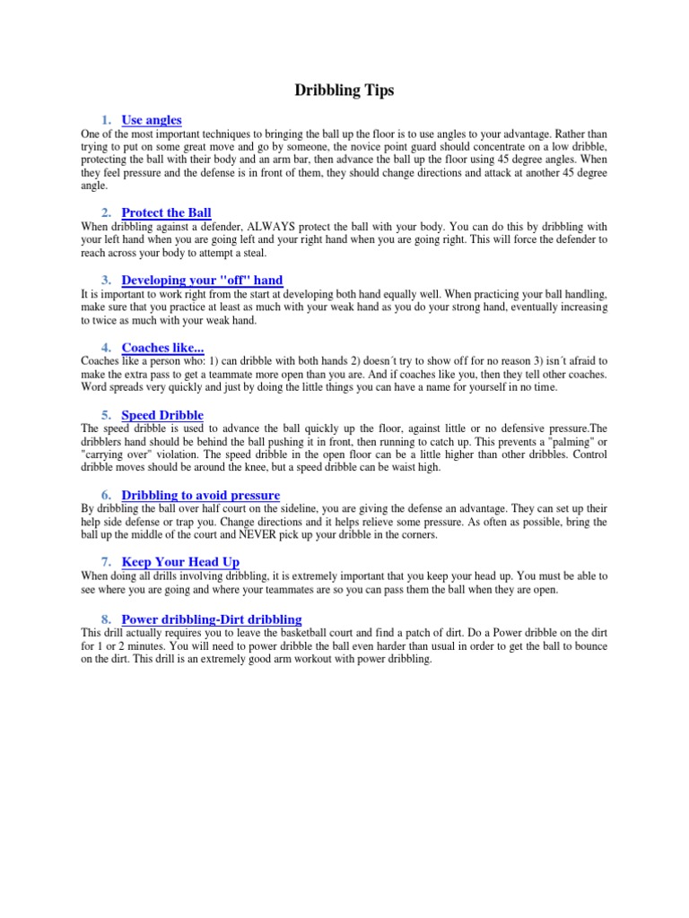 Becoming A Great Shooting Guard Tips | PDF | Games Of Physical Skill ...