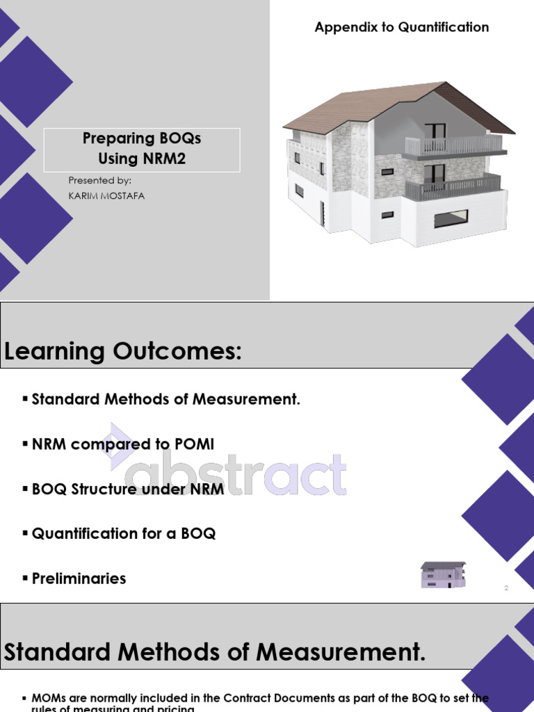 QSAC - Quantification Appendix 1 - Preparation of BOQs | PDF | Specification (Technical Standard ...