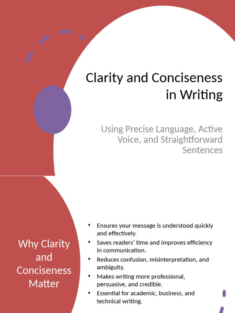 Clear and Concise Writing Tips | PDF | Subject (Grammar) | Linguistics