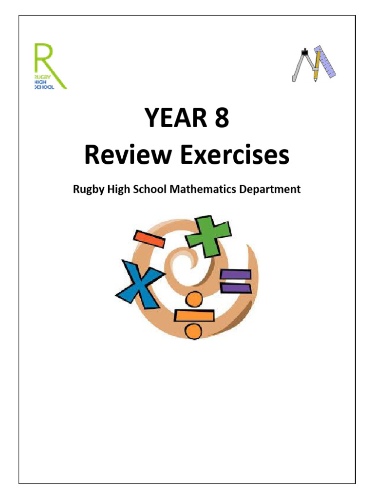 Y8 Review Exercises Booklet - 2 | PDF | Area | Volume