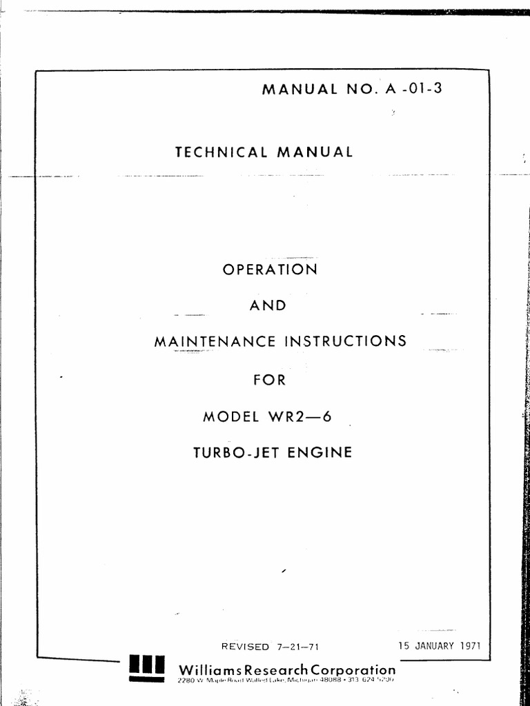 Turbojet Williams WR2-6 | PDF